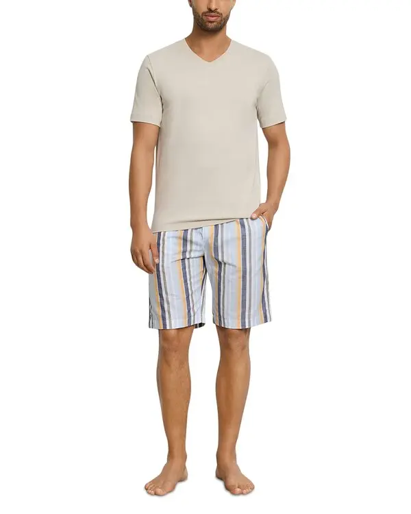 Hanro Cotton Solid V Neck Tee