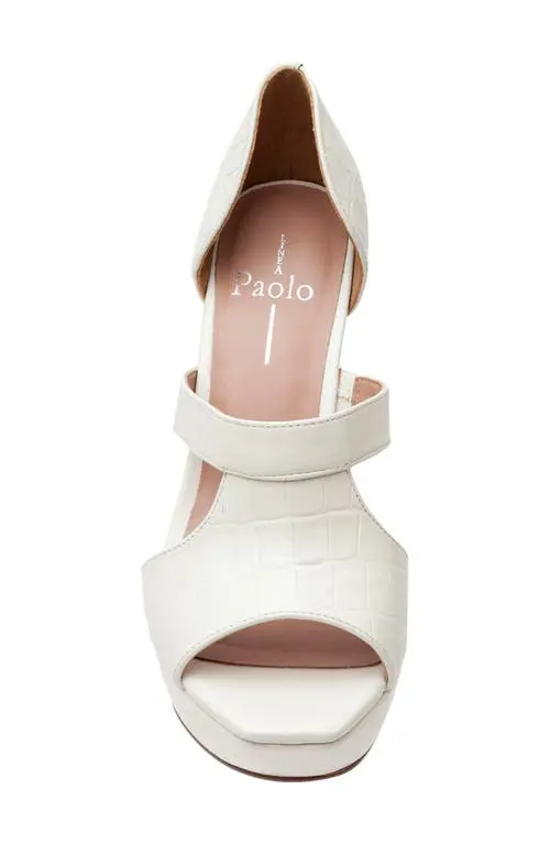 Linea Paolo Ileana Platform Sandal In White 30% Off Editorialist