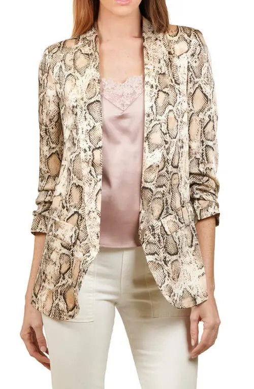 NIKKI LUND Nina Snake Print Blazer