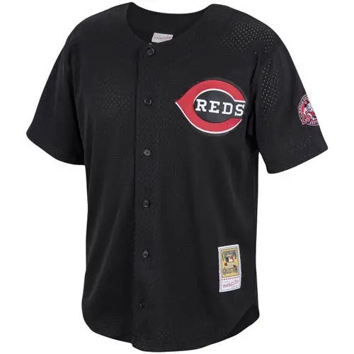 Mitchell & Ness Cincinnati Reds Ken Griffey Jr. Cooperstown Collection Mesh Batting Practice Button-up Jersey