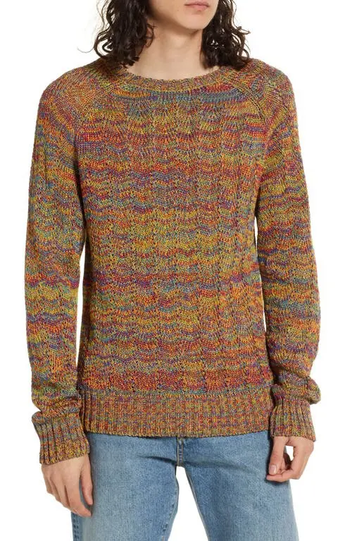 CORRIDOR Marled Cotton Crewneck Sweater