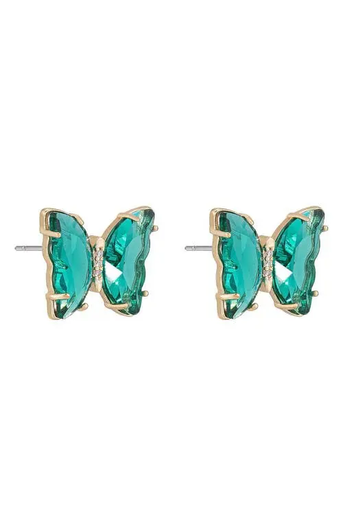 Ettika Butterfly Stud Earrings - Green