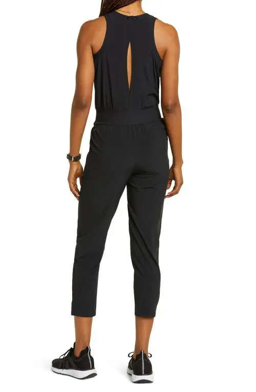 Zella Osr Pursuit Sleeveless Crop Jumpsuit