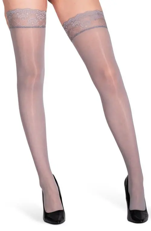 LECHERY® 20 Denier Thigh High Stockings - Grey