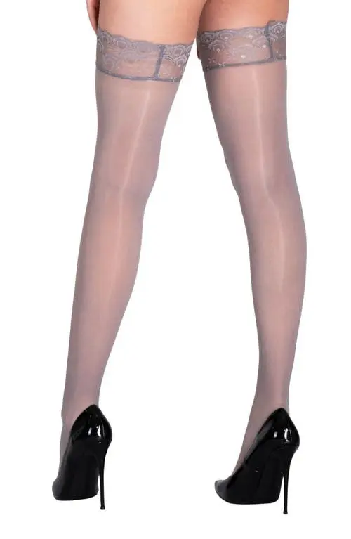 LECHERY® 20 Denier Thigh High Stockings - Grey