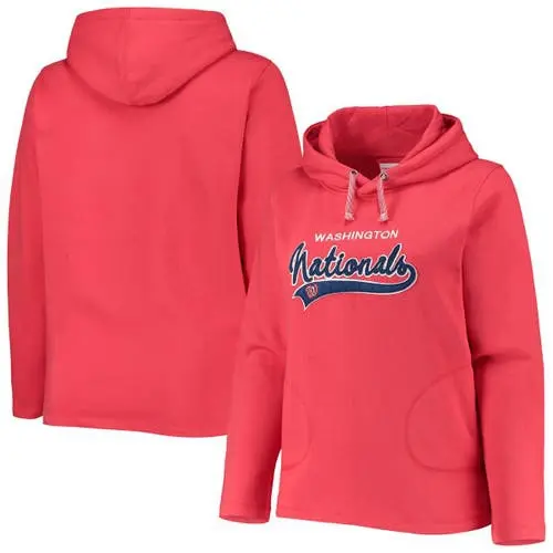SOFT AS A GRAPE Washington Nationals Side Split Pullover Hoodie