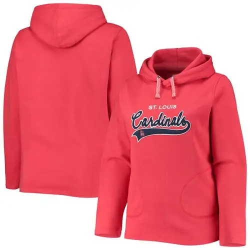 SOFT AS A GRAPE St. Louis Cardinals Side Split Pullover Hoodie - Red