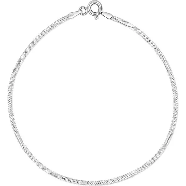 Bony Levy 14k Gold Herringbone Chain Bracelet - 14k White Gold