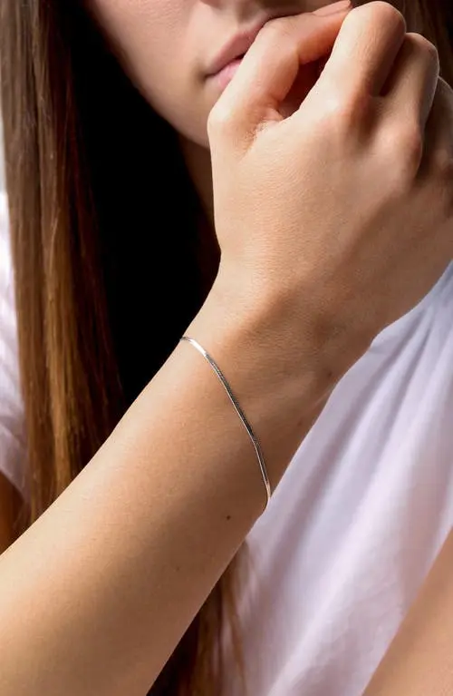 Bony Levy 14k Gold Herringbone Chain Bracelet - 14kw