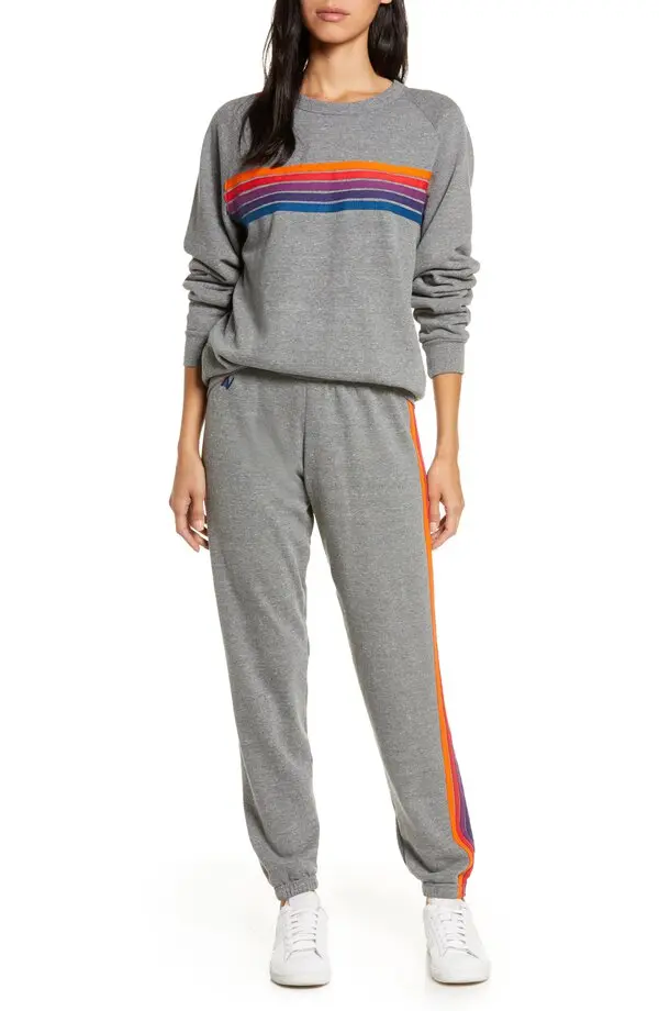Aviator Nation 5-stripe Crewneck Sweatshirt