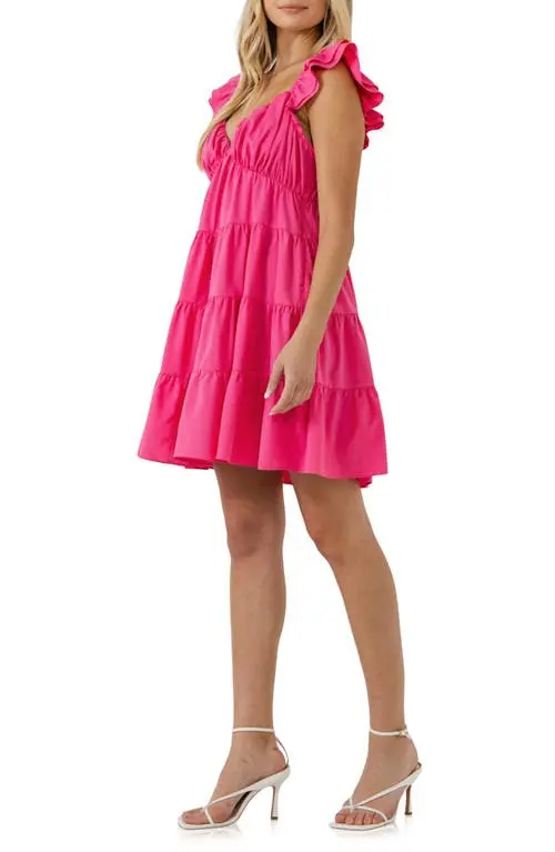 Endless Rose Ruffle Sweetheart Mini Dress