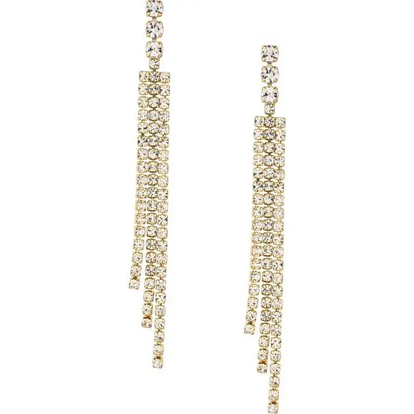 Ettika Crystal Drop Earrings - Gold
