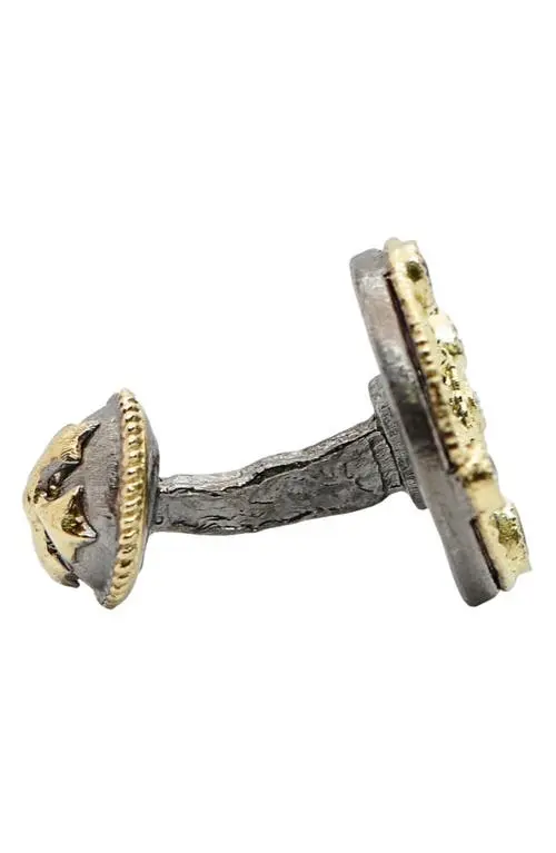 Armenta White Diamond & Sapphire Royal Cuff Links