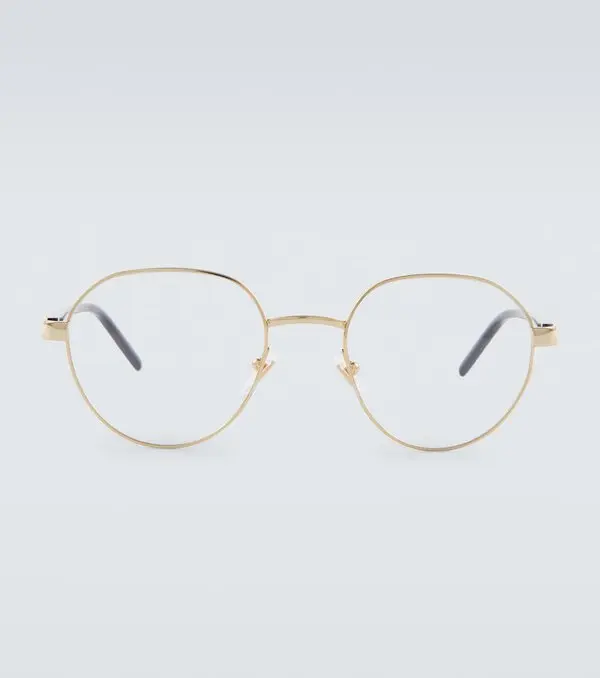 Gucci Oval Eyeglasses - Gold