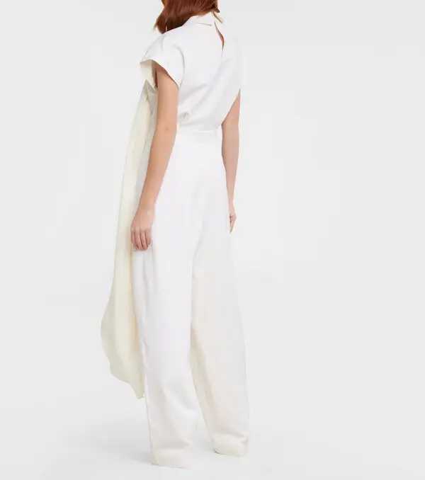 ROKSANDA Bridal Cape-detail Wool Jumpsuit