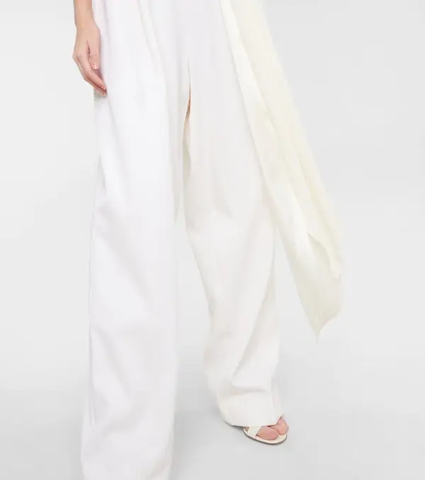 ROKSANDA Bridal Cape-detail Wool Jumpsuit