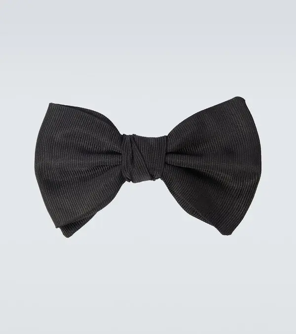 Giorgio Armani Silk Bow Tie - Black