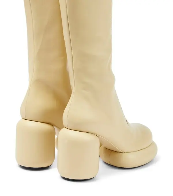 JIL SANDER Platform Leather Knee-high Boots