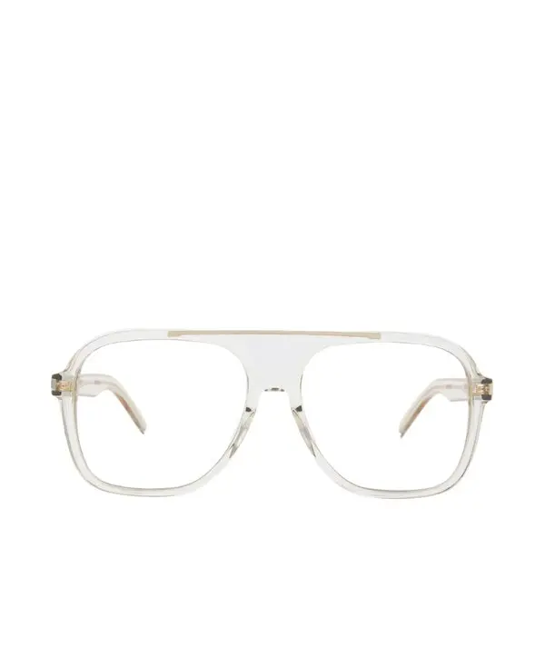 Saint Laurent Aviator Acetate Sunglasses - Transparent