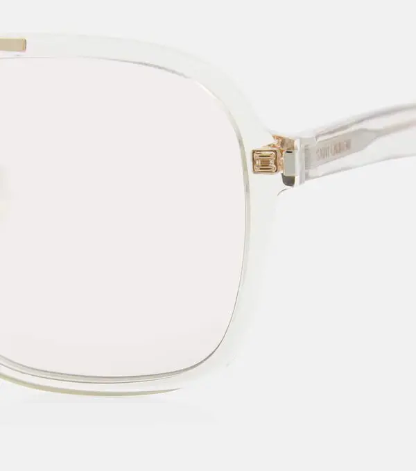 Saint Laurent Aviator Acetate Sunglasses - Transparent