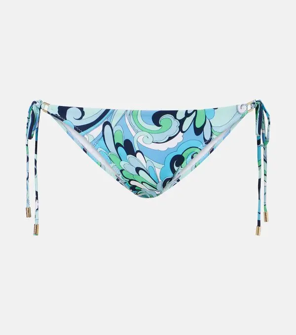 Melissa Odabash Cancun Printed Bikini Bottoms - Blue
