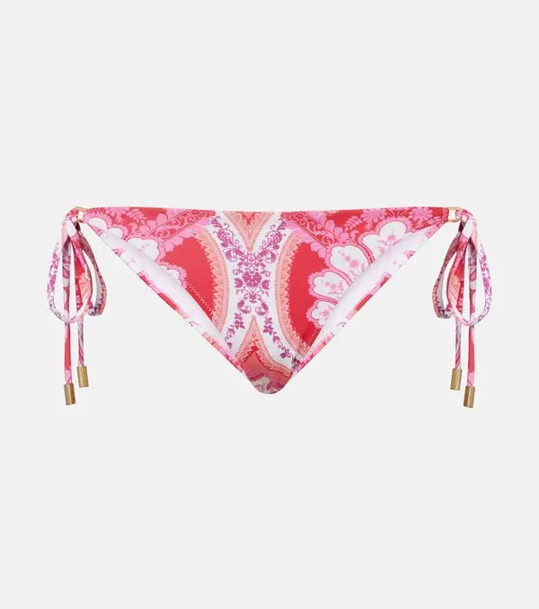 Melissa Odabash Cancun Printed Bikini Bottom - Red