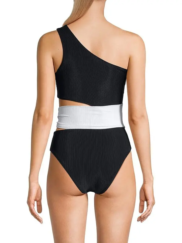Beach Riot Carlie One-piece Swimsuit - Black White