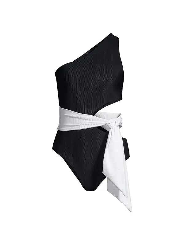 Beach Riot Carlie One-piece Swimsuit - Black White