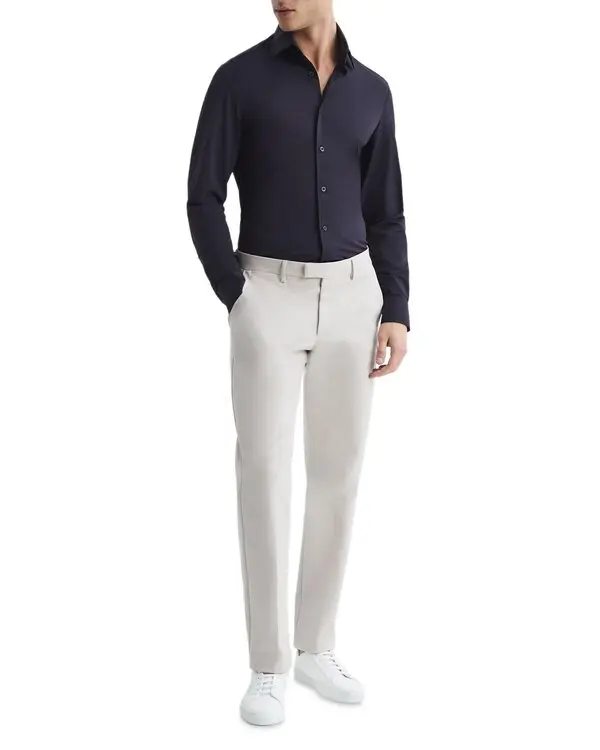 REISS Voyager Stretch Performance Solid Regular Fit Button Down Travel Shirt