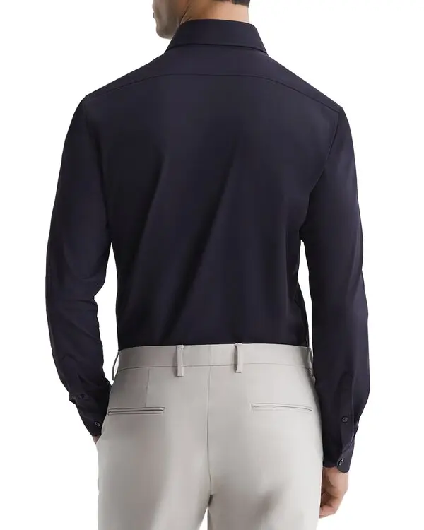 REISS Voyager Stretch Performance Solid Regular Fit Button Down Travel Shirt
