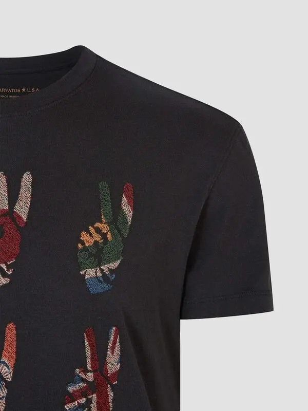 John Varvatos Star U. S.a. Cotton Peace Sign Tee