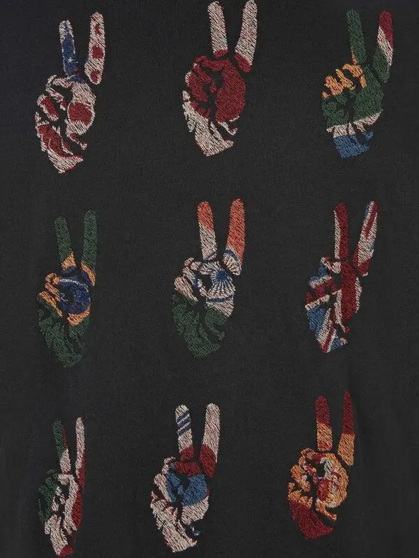 John Varvatos Star U. S.a. Cotton Peace Sign Tee