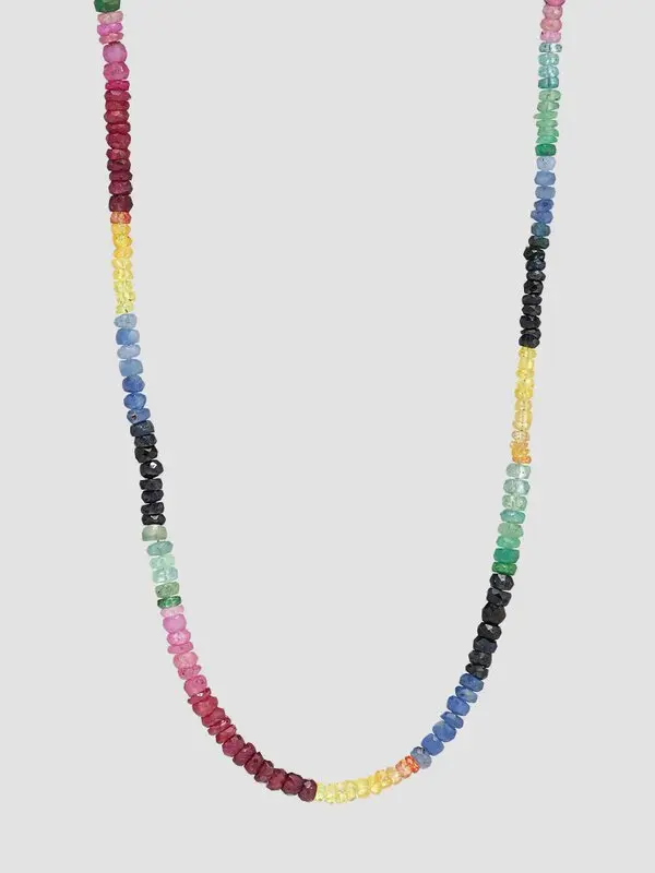 Jia Jia Arizona 14k Yellow Gold & Sapphire Beaded Long Necklace - Rainbow