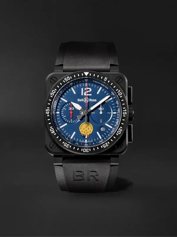 BELL & ROSS Br 03-94 Patrouille De France Limited Edition Chronograph Watch - Blue