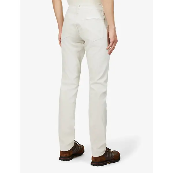 FRAME L'homme Slim-fit Stretch-woven Trousers - Milk Beige