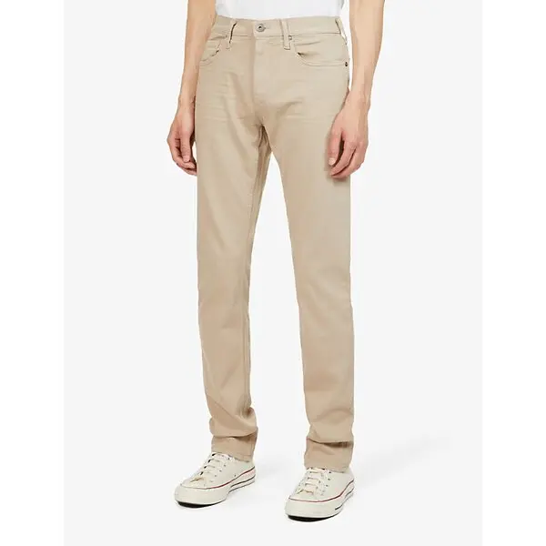 Paige Slim Straight-leg Stretch-denim Jeans - Toasted Almond