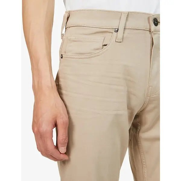 Paige Slim Straight-leg Stretch-denim Jeans - Toasted Almond