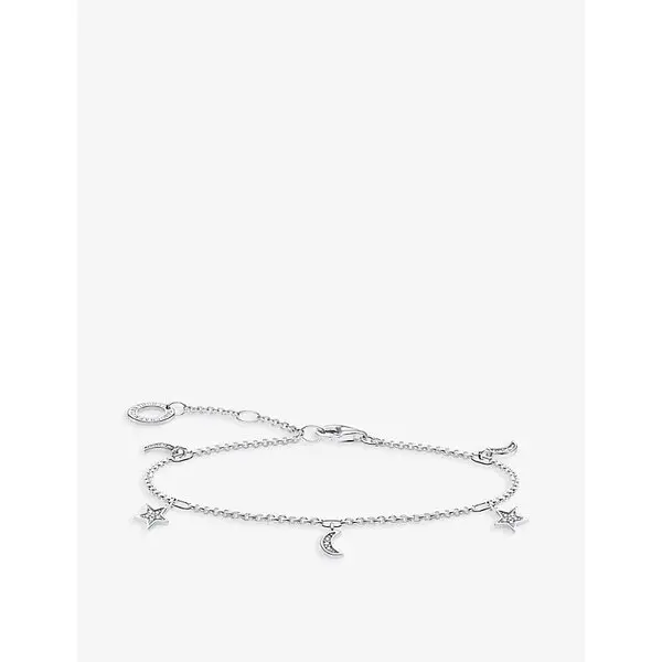 THOMAS SABO Moon And Star Zirconia Bracelet - White