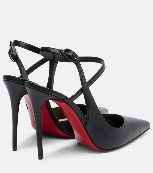 CHRISTIAN LOUBOUTIN Jenlove 100 Leather Slingback Pumps