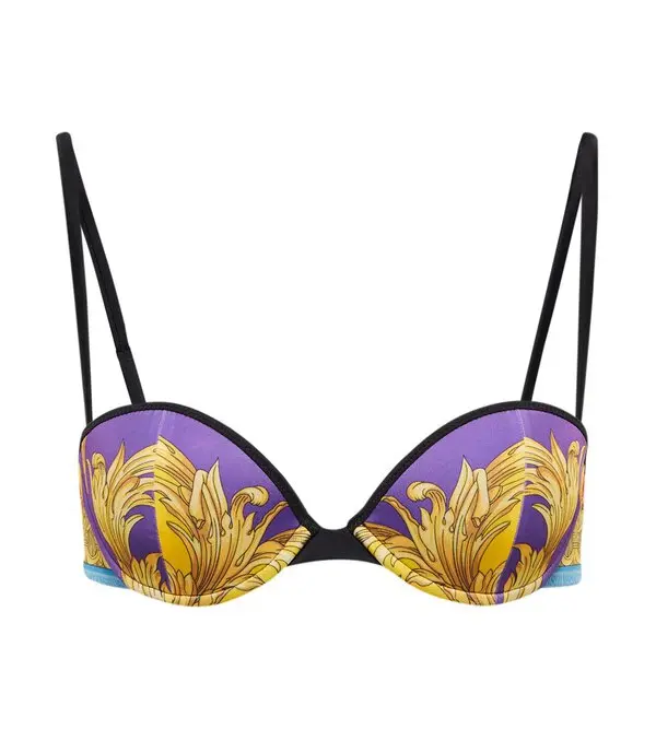 Versace Printed Balconette Bikini Top - Multicoloured