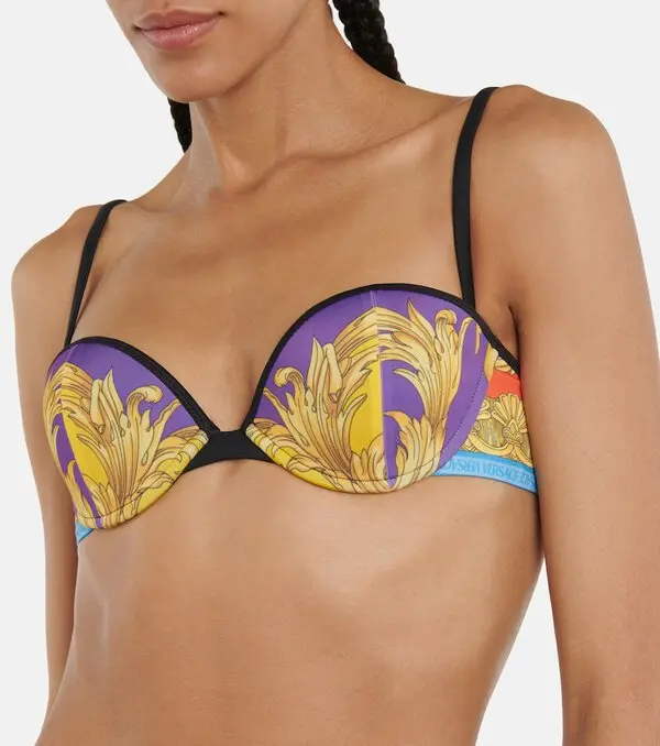 Versace Printed Balconette Bikini Top