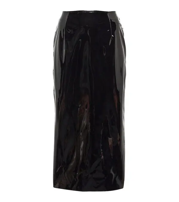 Alessandra Rich Vinyl Midi Skirt