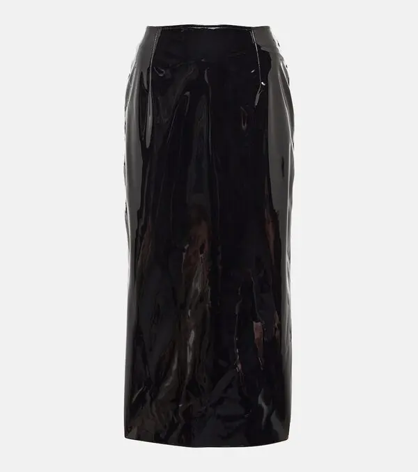 Alessandra Rich Vinyl Midi Skirt
