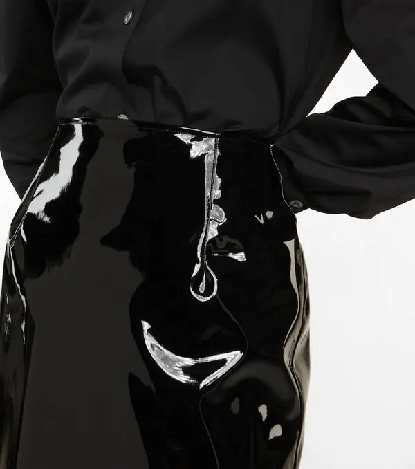 Alessandra Rich Vinyl Midi Skirt