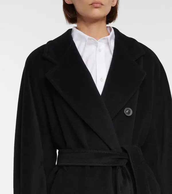Max Mara Madame Wool And Cashmere Coat - Black