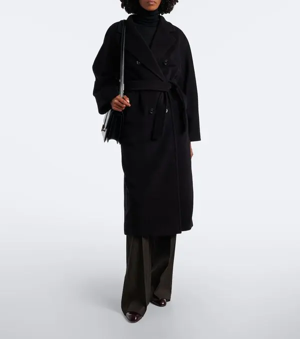 Max Mara Madame Wool And Cashmere Coat - Black