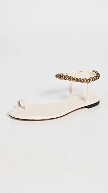Tory Burch Capri Beaded Ankle Sandals