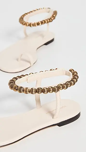 Tory Burch Capri Beaded Ankle Sandals