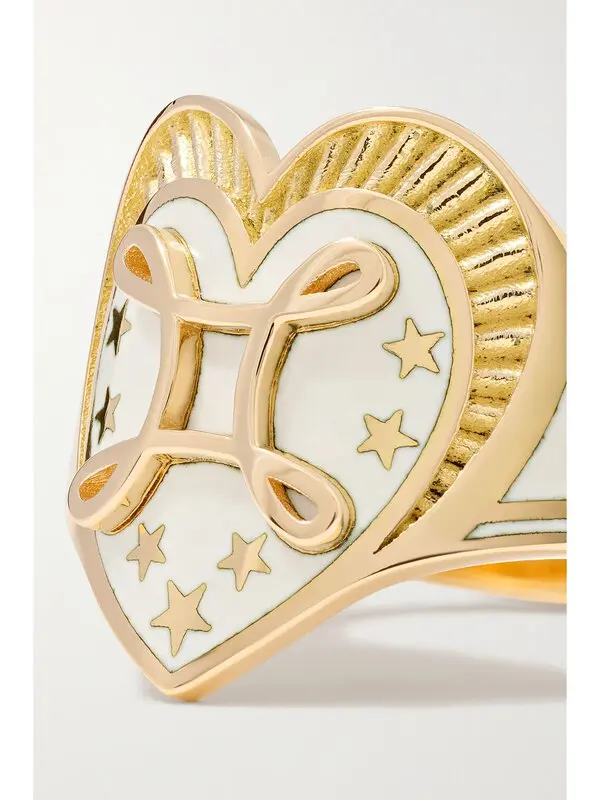 FOUNDRAE True Love 18-karat Enamel Ring