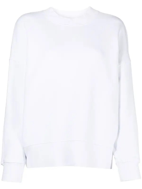 Palm Angels Logo Print Cotton Sweatshirt - White
